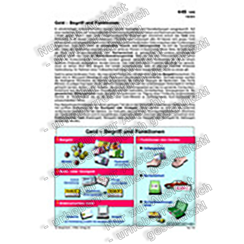 Geld - Begriff und Funktionen | Geldwirtschaft | Wirtschaft ...