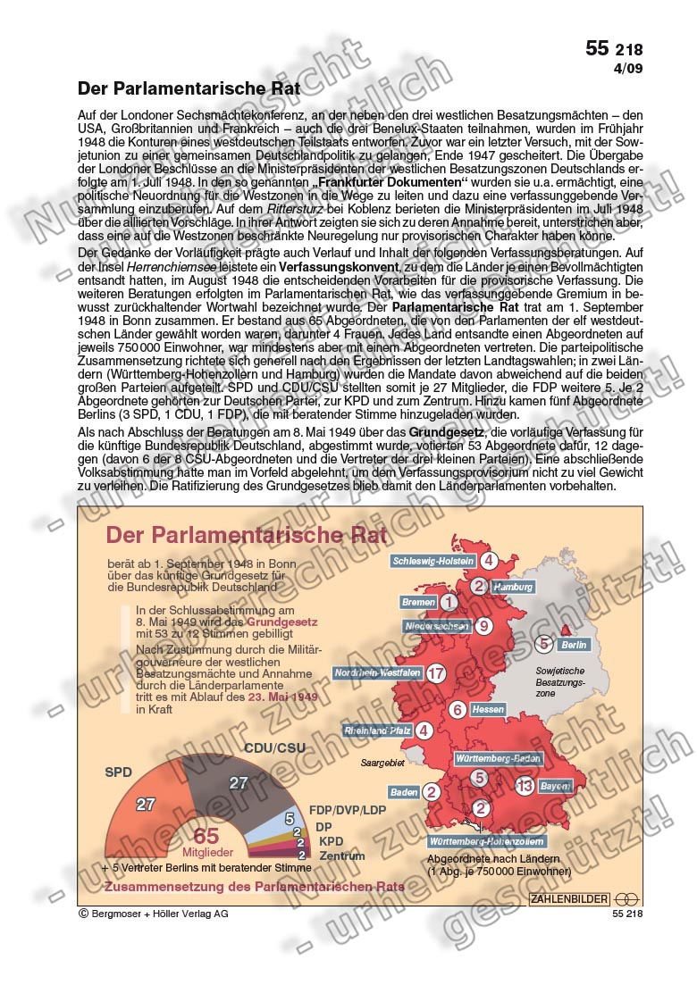 Der Parlamentarische Rat | Deutsche Geschichte | Politik | Deutschland ...
