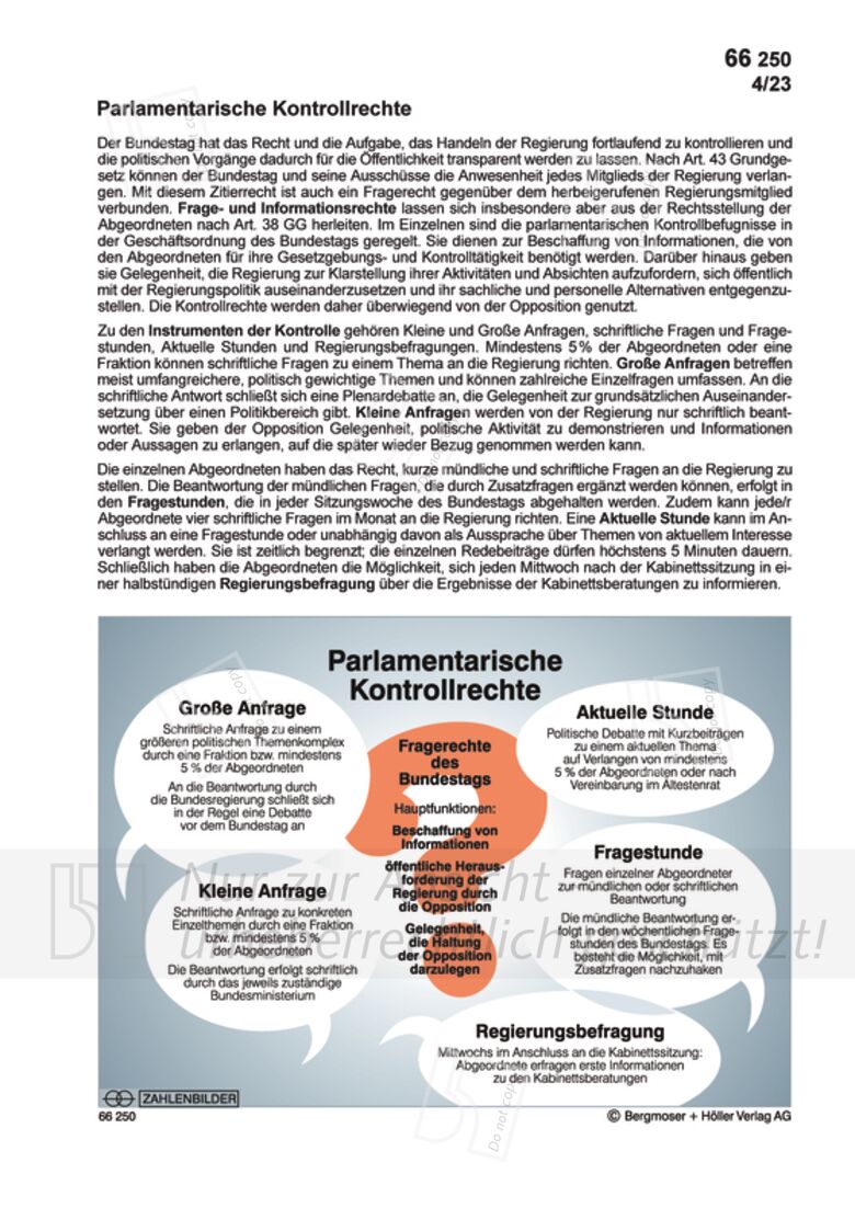 Parlamentarische Kontrollrechte | Staatsaufbau, Verfassung, Wahlen ...