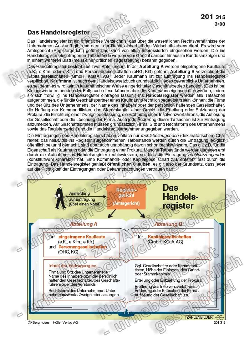 Das Handelsregister | Grundbegriffe der Wirtschaft | Wirtschaft ...