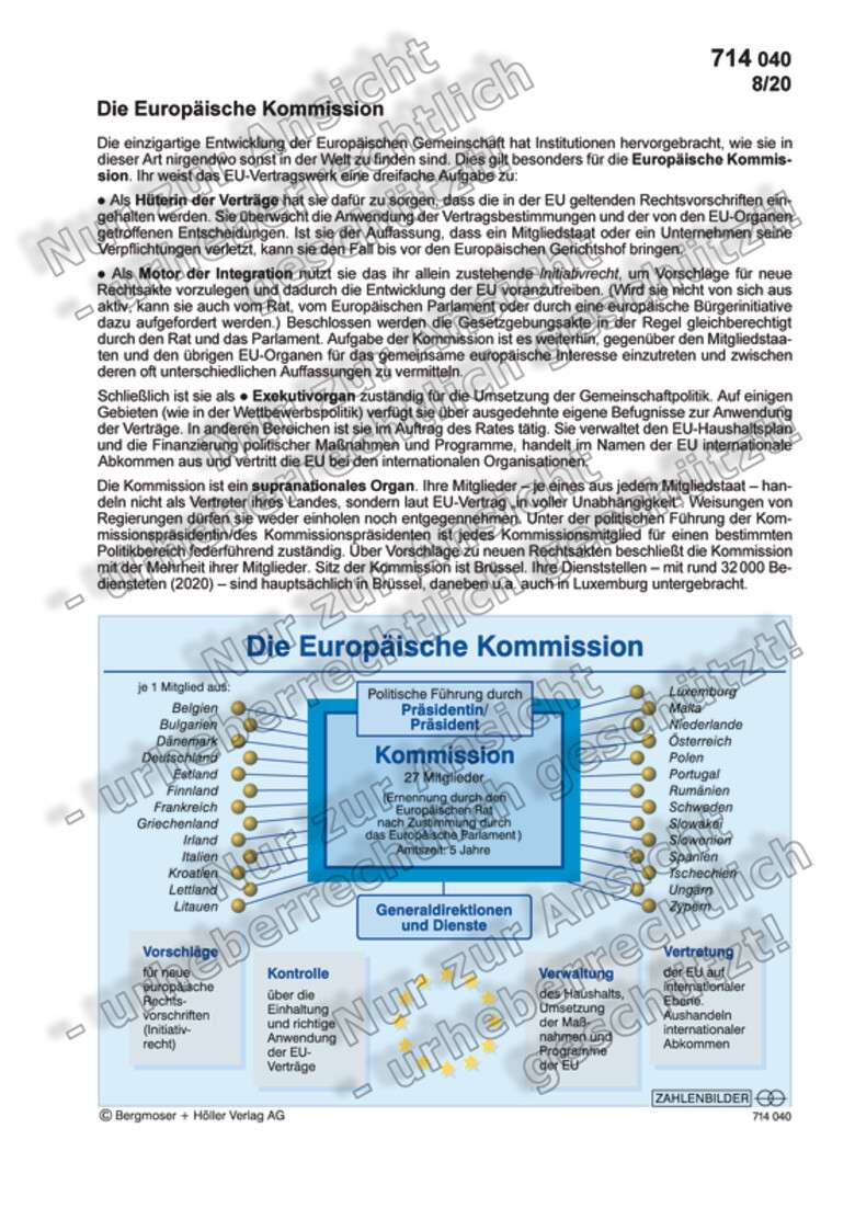 Die Europäische Kommission | Institutionen, Recht | Europäische Union ...